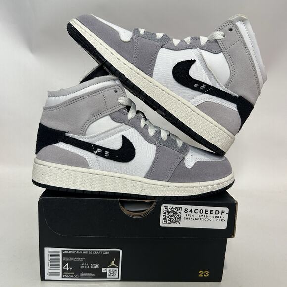 Jordan | Shoes | Nike Air Jordan Mid Se Craft Gs Inside Out Cement Grey ...